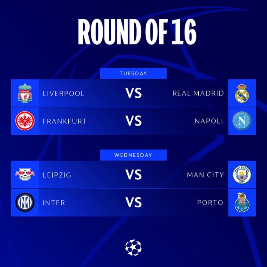 W0y_13🐼 on Twitter: "Real Madrid carrying UCL nights as always, what are these fixtures??😭😭😭"