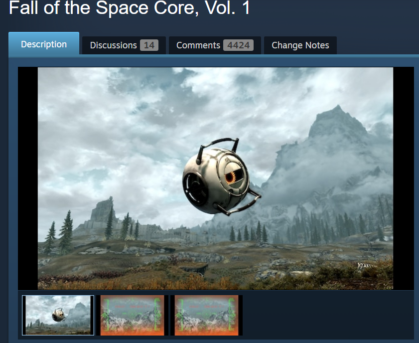 robocop facts on Twitter: "thinking about when Valve made a Portal 2 mod for Skyrim called Fall ...