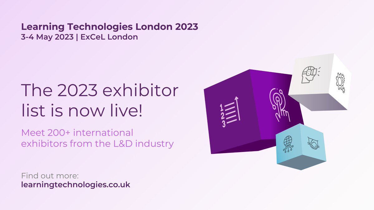 LearningTechnologies on Twitter: "📢 The Learning Technologies 2023 exhibitor list is now live ...