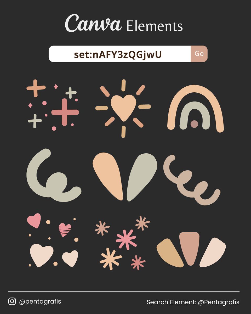 Canva Element Update 🌸 on Twitter: "Cute doodles 💞 Search code⤵️ set ...