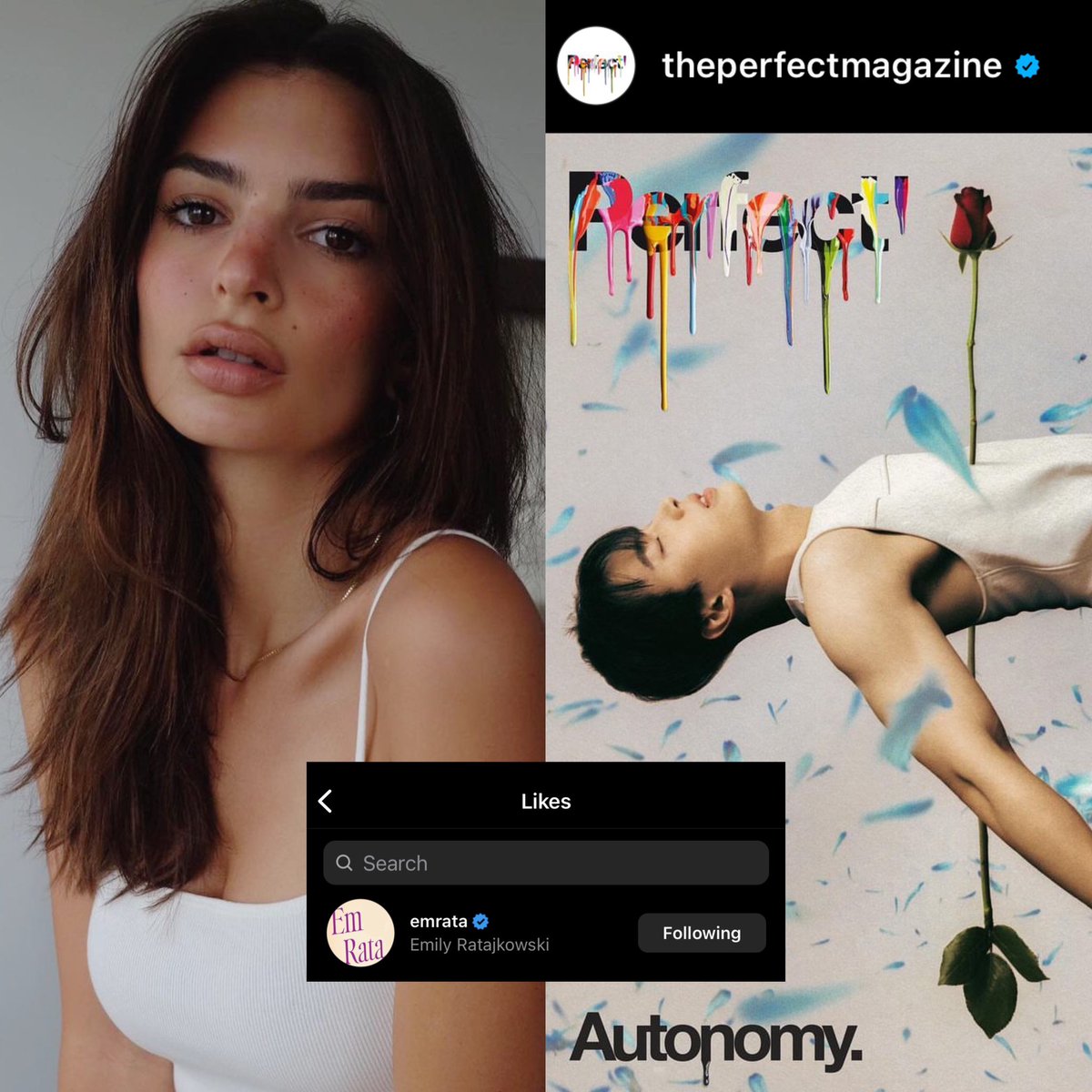 Capa🍊 on Twitter: "RT @thewindaily: Supermodel Emily Ratajkowski liked Win Metawin’s The Perfect ...