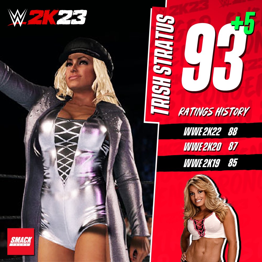 SmackTalks on Twitter: "Here's the first screenshot of Trish Stratus in #WWE2K23! 📸 Trish's ...