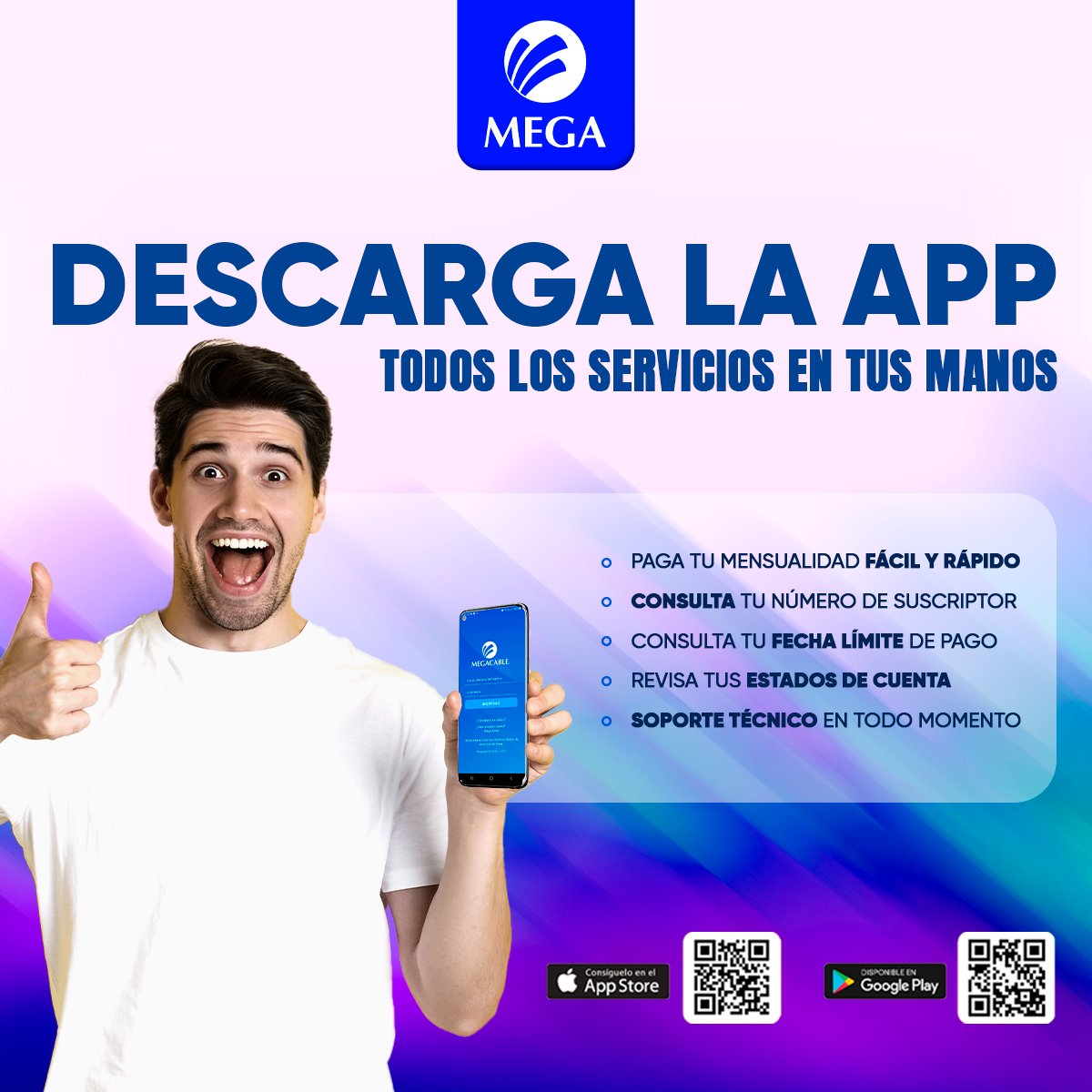 Megacable on Twitter: " ️ ¡Descarga la Mega App en tu celular y accede a todos nuestros ...