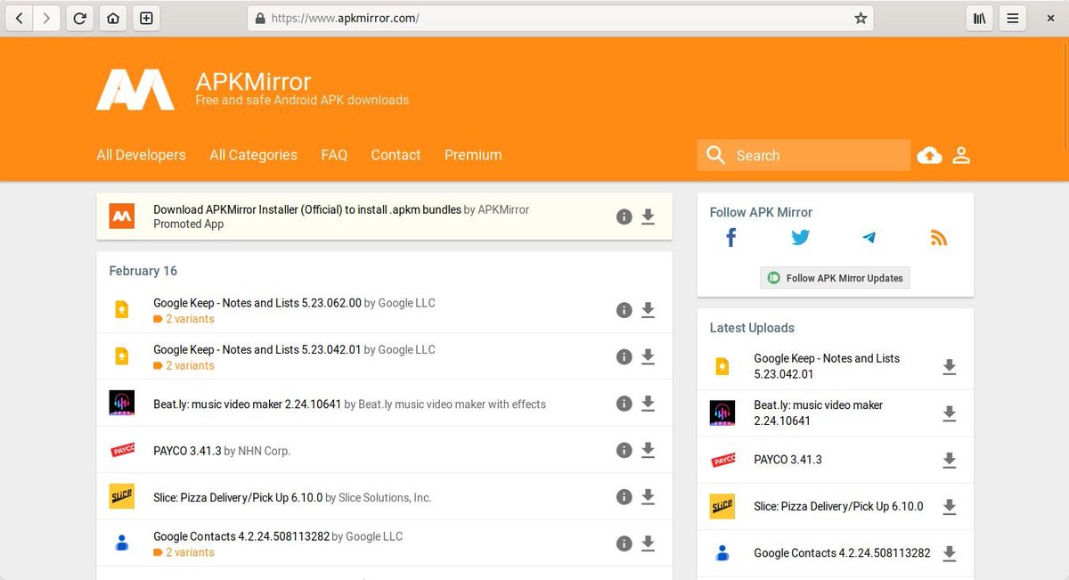 The Main Board on Twitter: "1. APKMirror"