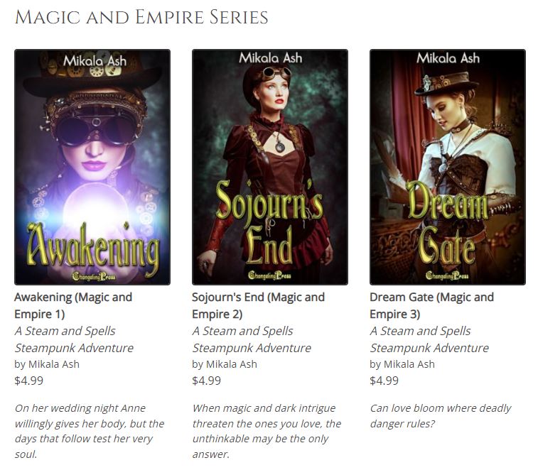 Mikala Ash on Twitter: "Awakening, Sojourn's End, and Dream Gate, of the Magic and Empire series ...
