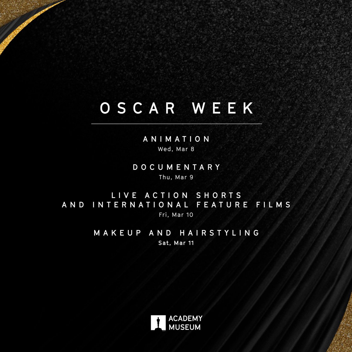 Academy Museum of Motion Pictures on Twitter: "Oscar Week at the Academy Museum! Join us March 8 ...