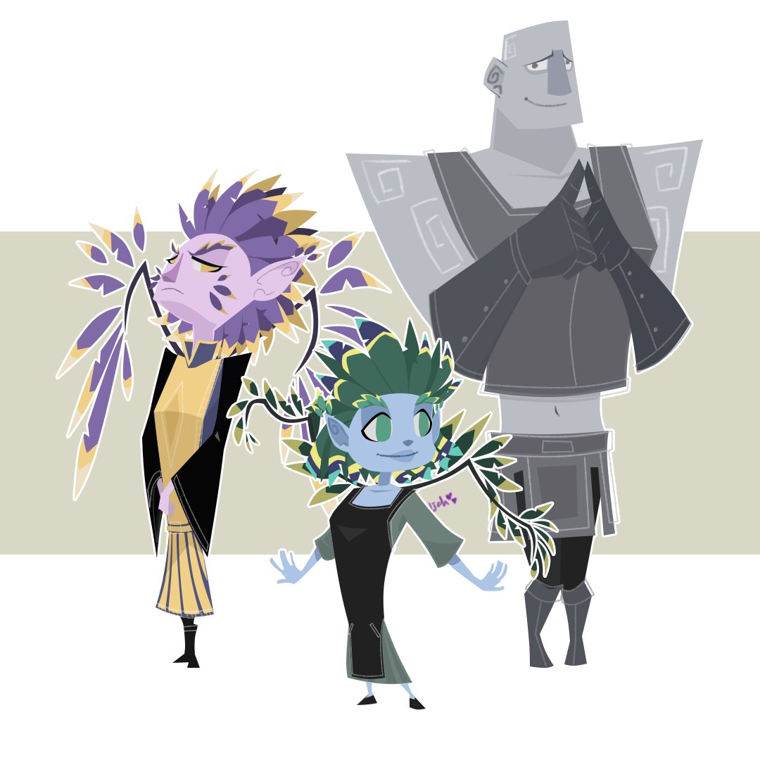 Maliaart On Twitter Drew My Divination Wizard With Two Of Her Npcs In