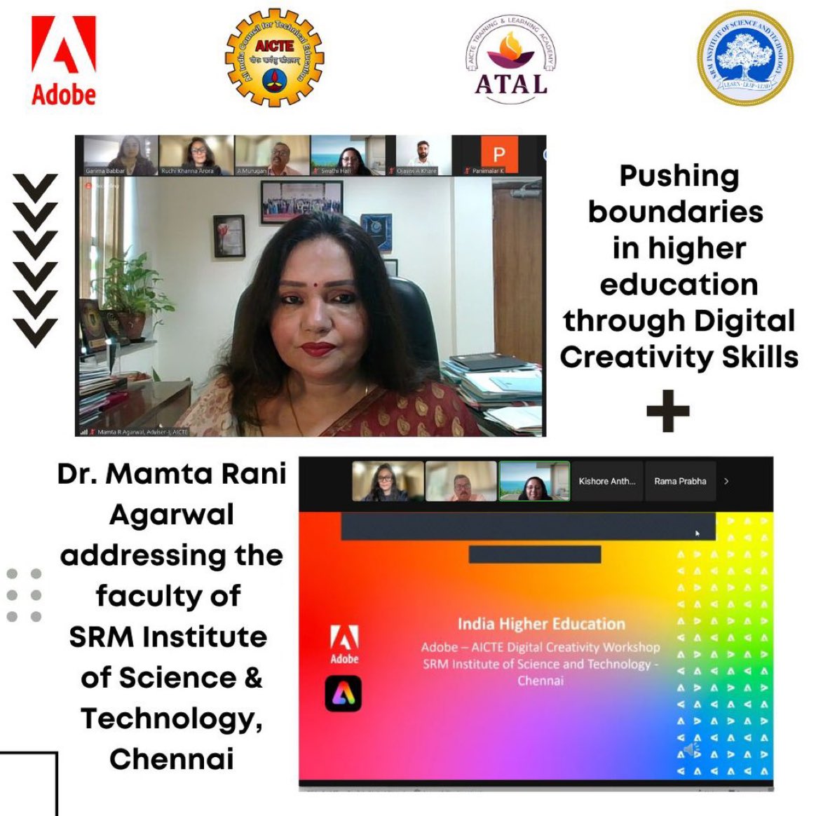 Manav Subodh on Twitter: "Thank you @MamtaRAgarwal1 for addressing the faculty of @SRM_Univ on ...