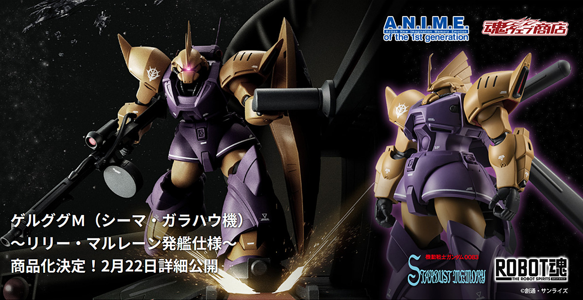 HOBBY Watch on Twitter: "「ROBOT魂ver. A.N.I.M.E.」シリーズに、「ゲルググM 指揮官機（シーマ機）」が発艦カタパルトとセットで登場！ 2月22日に ...