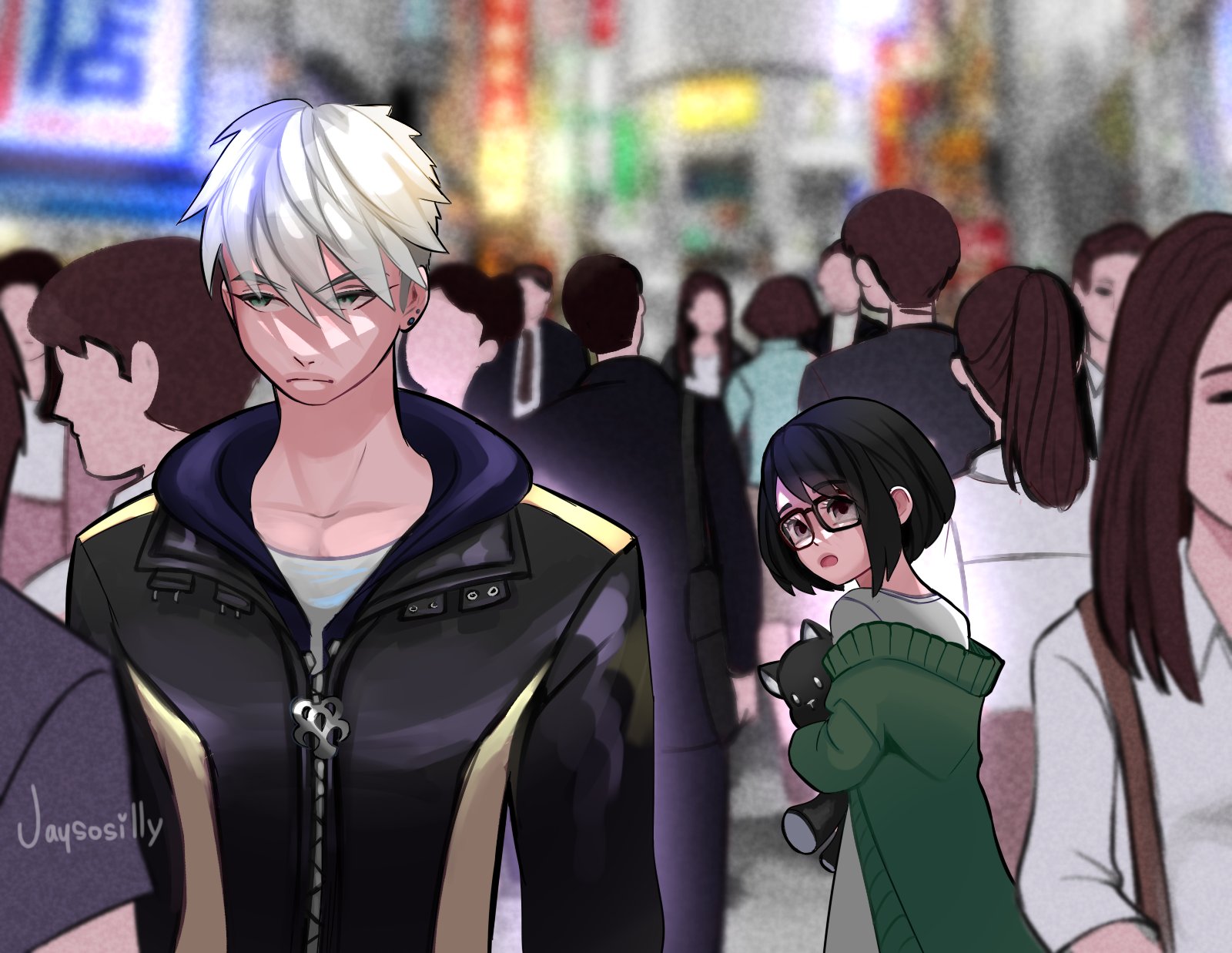 jaysosilly ☾ COMMISSIONS OPEN on Twitter: "shiki passes someone who looks familiar... #キングダムハーツ ...