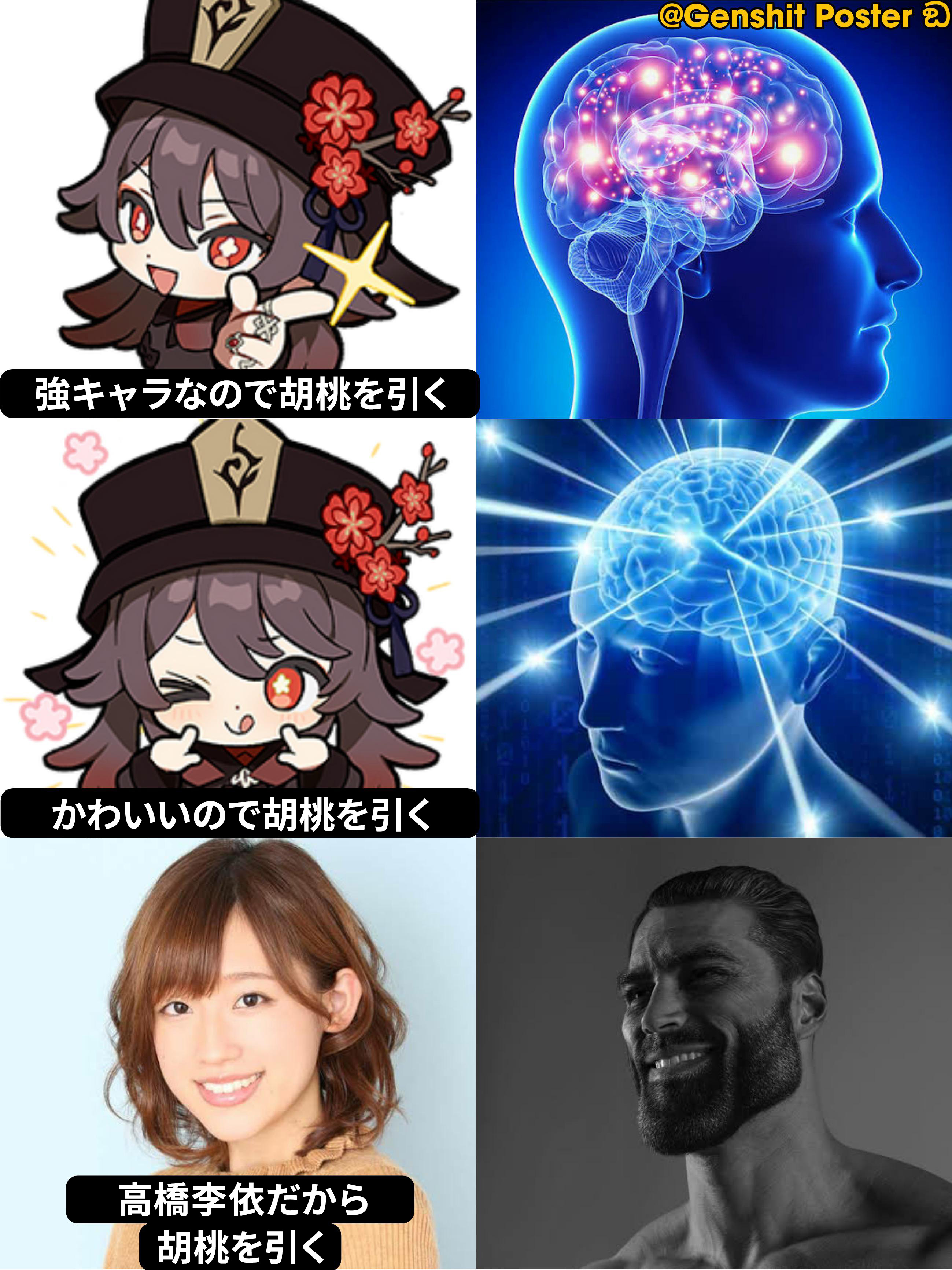 Karas 卡拉夏 On Twitter Genshin Meme Jp 豆知識：胡桃の中国語版cv陶典がボイス担当してる他の有名な