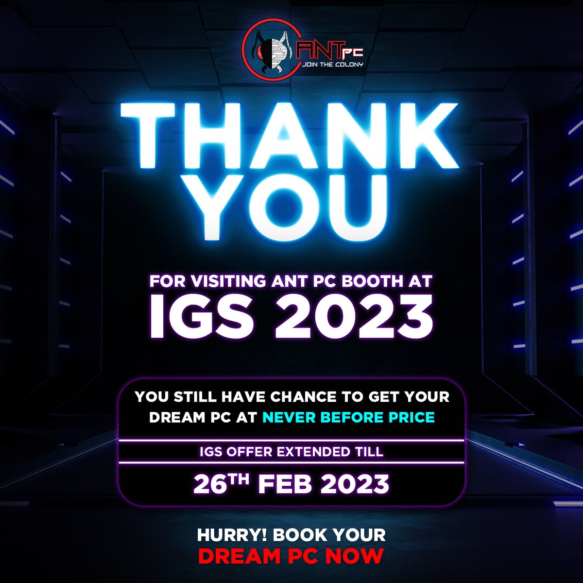 ANT PC on Twitter: "Thank You for visiting ANT PC Booth at IGS 2023. You still have a chance to ...