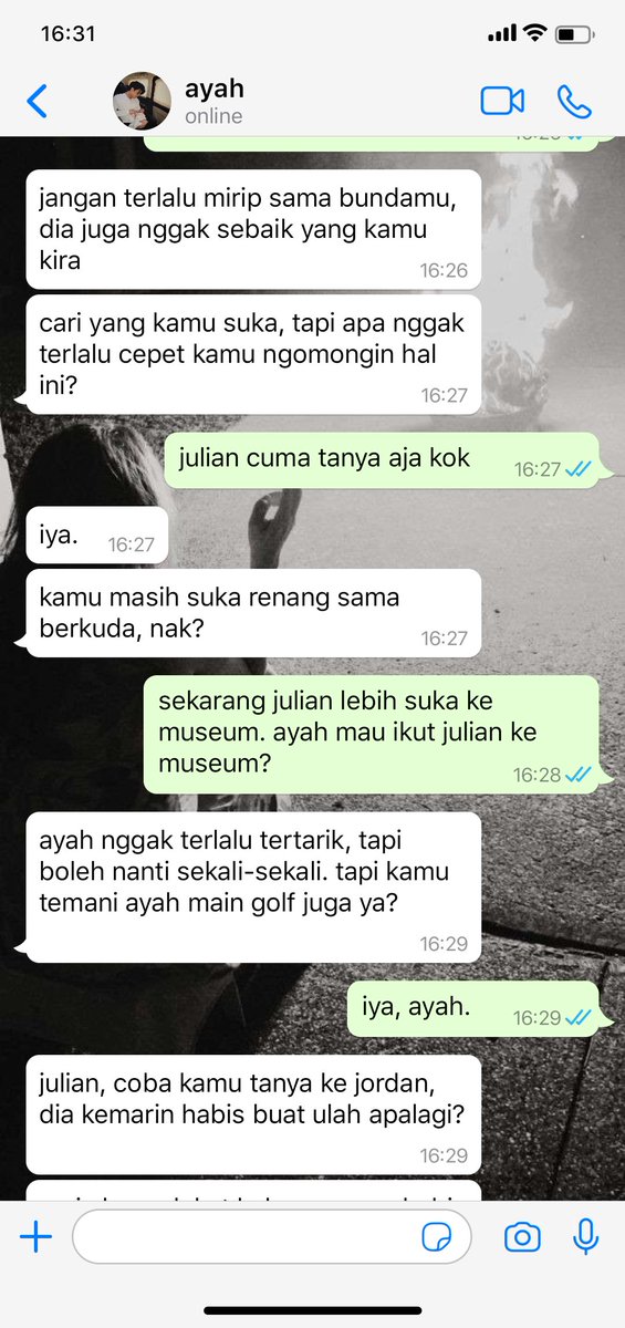 nare,johnny few tweets au🕊 on Twitter: "— julian kalau sama ayahnya kayak temenan"