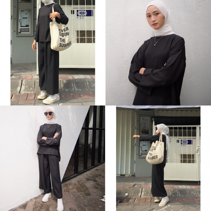 Rekomendasi Cewe on Twitter: "KAYANA BLACK ONE SET OUTFIT KEKINIAN SETELAN REMAJA by Everyday ...