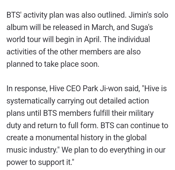 ikram⁷ VIBE Jimin on Twitter: "BTS activities:"Jimin's solo album will ...