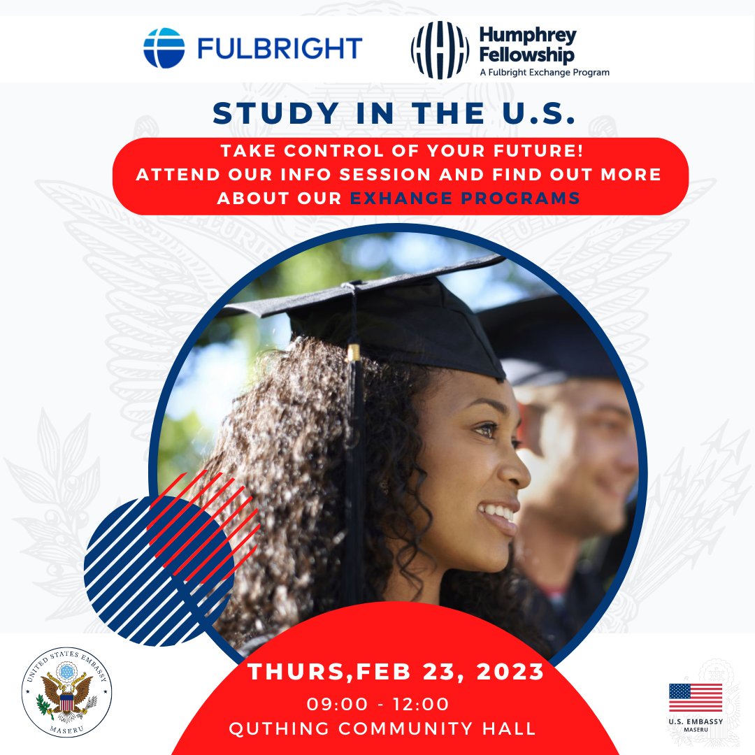 U.S. Embassy Maseru on Twitter: "Opportunity Alert!!! Quthing, here is your chance to study in ...