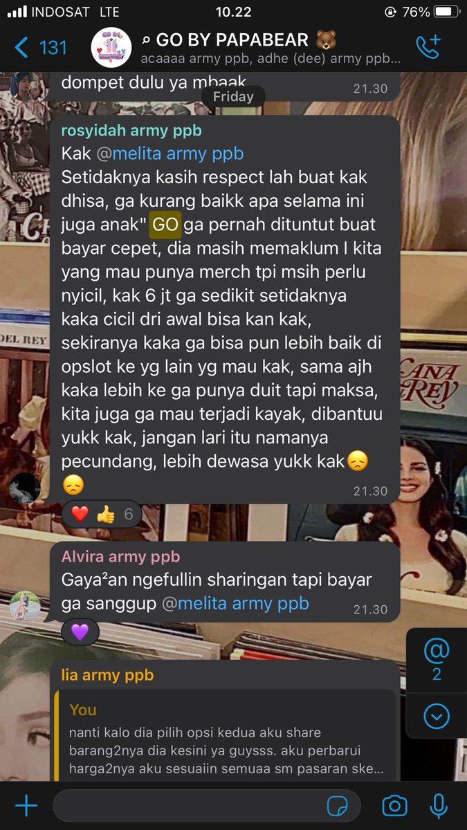 ziey on Twitter: "Tapi anak go jg masih ga terima karna melita ini ga beraksi apa apa dan engga ...