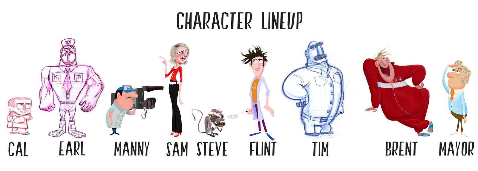 Miguel on Twitter: "Character designs for "Cloudy With a Chance of ...