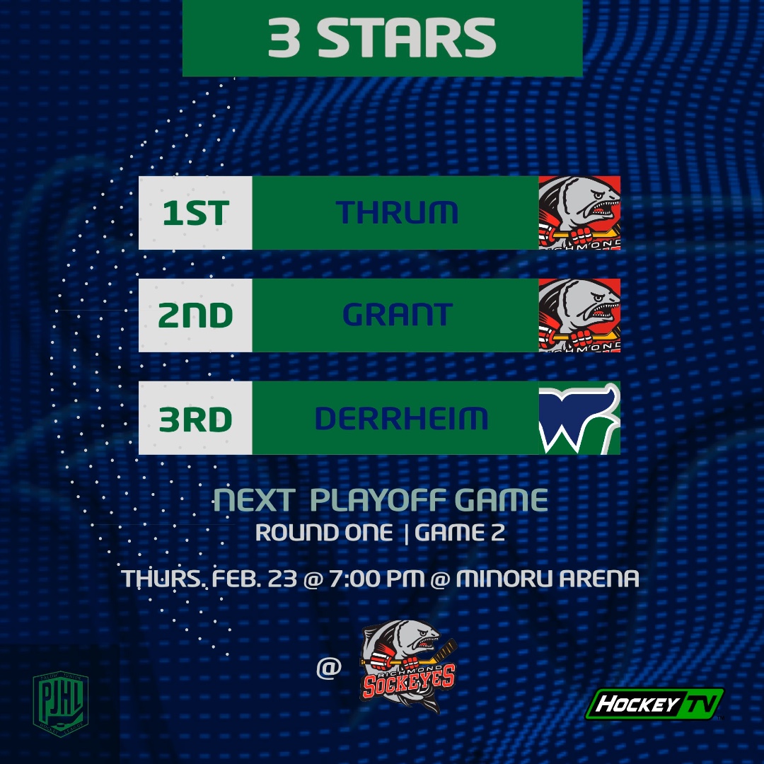 Cyclone Taylor Cup BC JrB on Twitter: "RT @WRWhalersHockey: SOCKEYES TAKE GAME ONE! Back at ...
