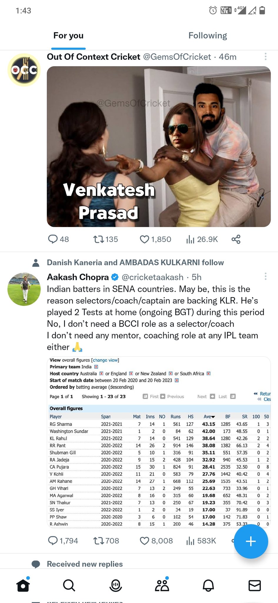 Rahul Kulkarni on Twitter: "@GemsOfCricket Talk about the timing https://t.co/jdcGoZWSrA" / Twitter