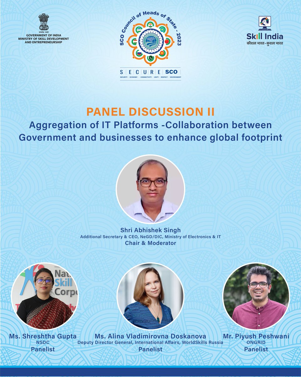 Skill India on Twitter: "Panel Discussion 2 : Aggregation of IT Platforms - Collaboration ...