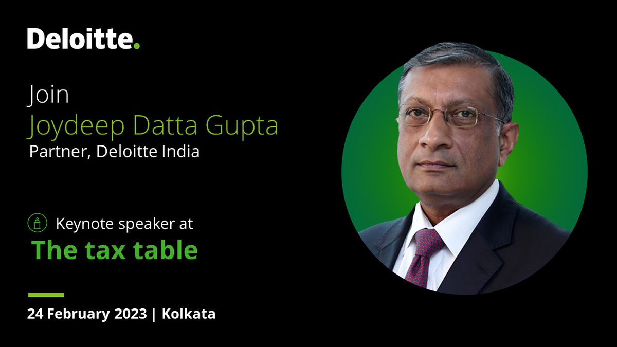Deloitte India on Twitter: "Join us at “The #tax table” and be a part of the introductory ...