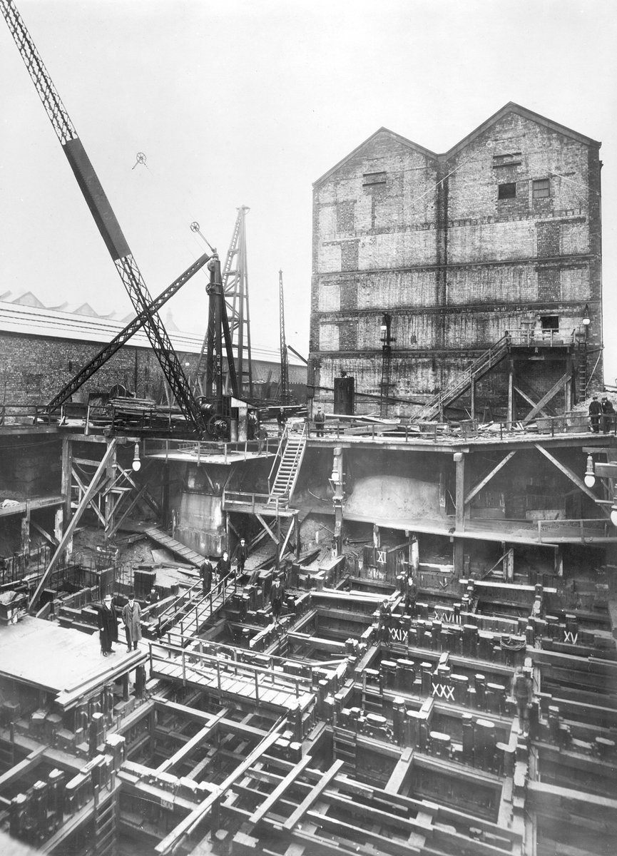 Glasgow City Archives on Twitter: "Kinning Park Pumping Station on completion of deep excavation ...