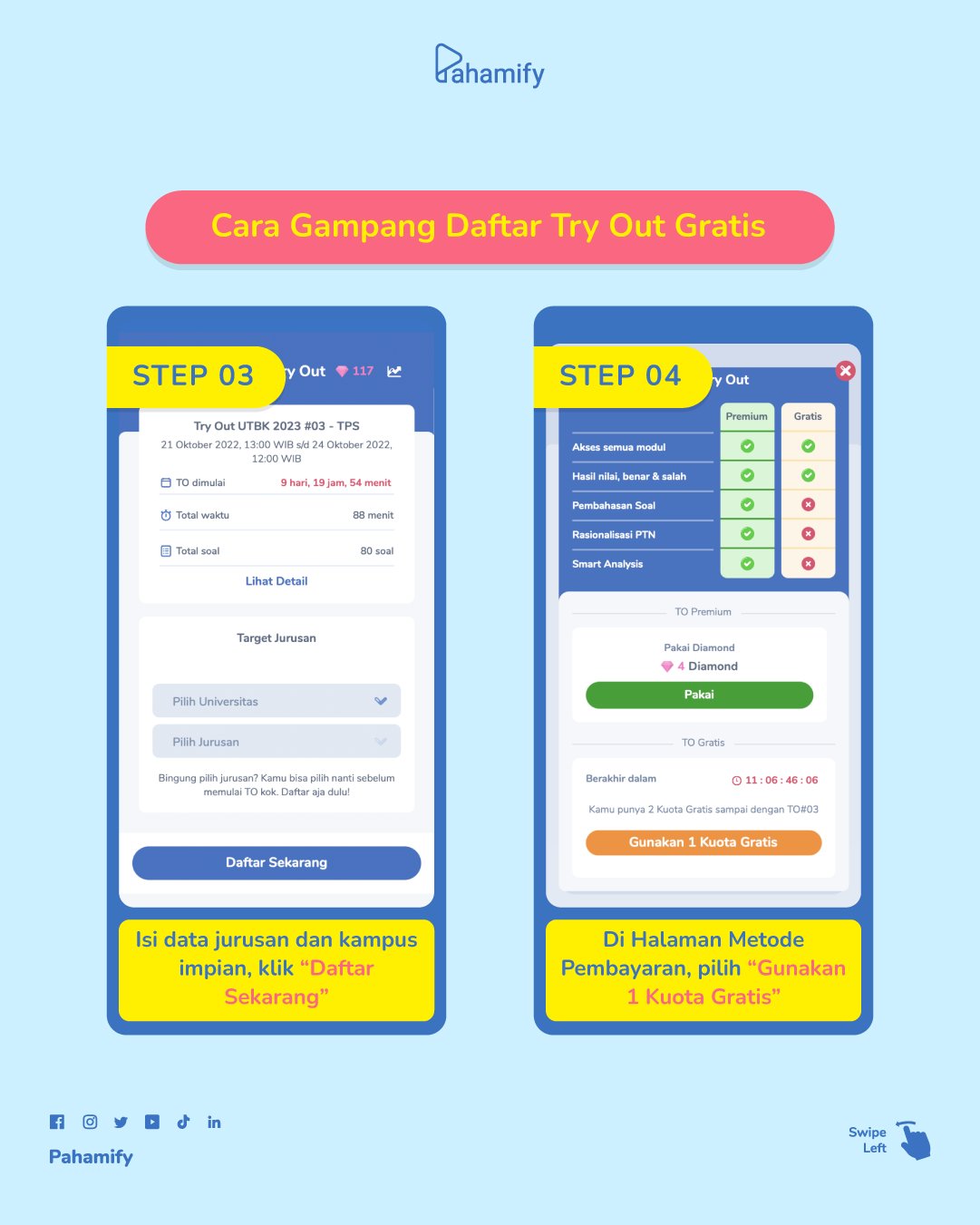 #TaklukkanUTBK Bareng Pahamify on Twitter: "🎊Pendaftaran TO UTBK 2023 #10 GRATIS FORMAT TERBARU ...