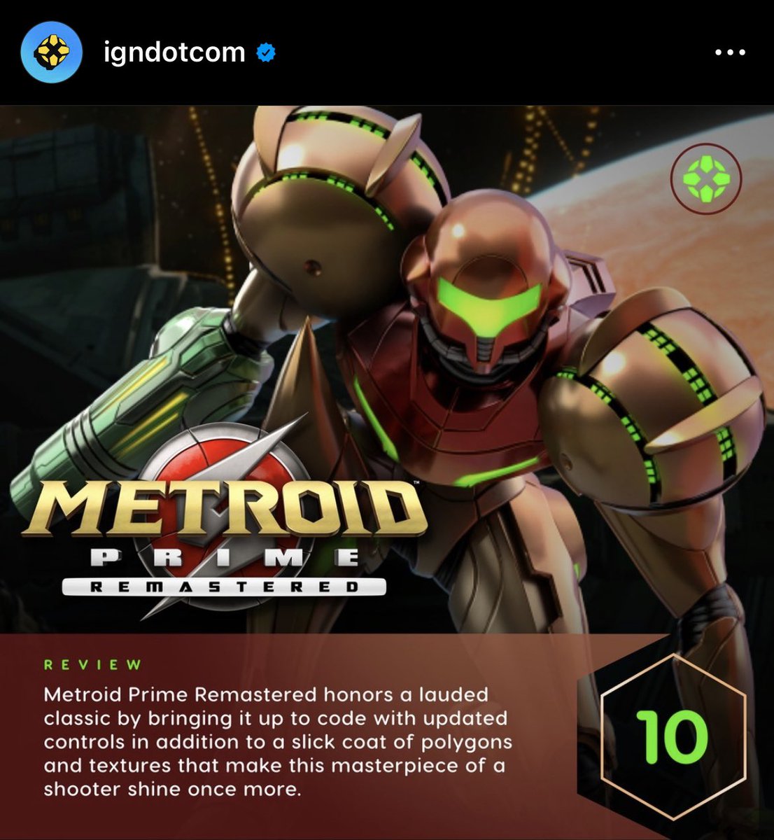 Toshi on Twitter: "Oh my goodness! @IGN review for Metroid Prime Remastered"