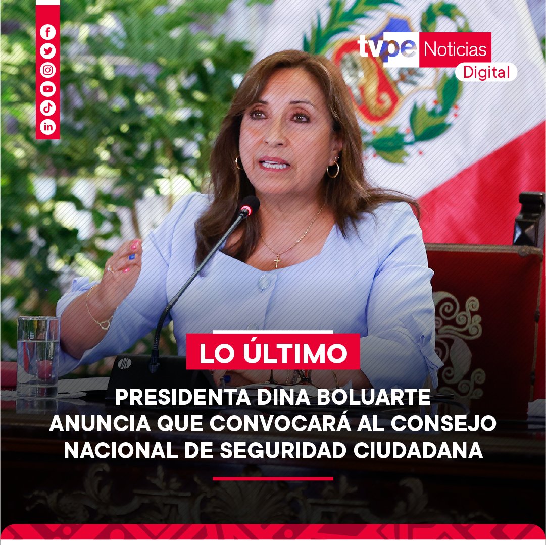 Tvperú Noticias On Twitter 🚨 LoÚltimo Presidenta Dina Boluarte