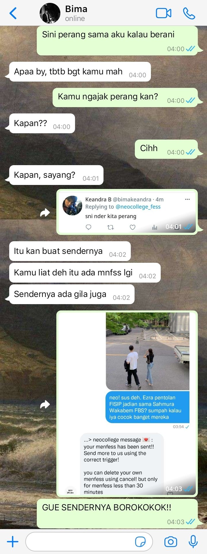 Albi. BTR END!!! 📌 on Twitter: "321. Teh dari Genta. Malah digibahin https://t.co/sOodmjcV1x ...
