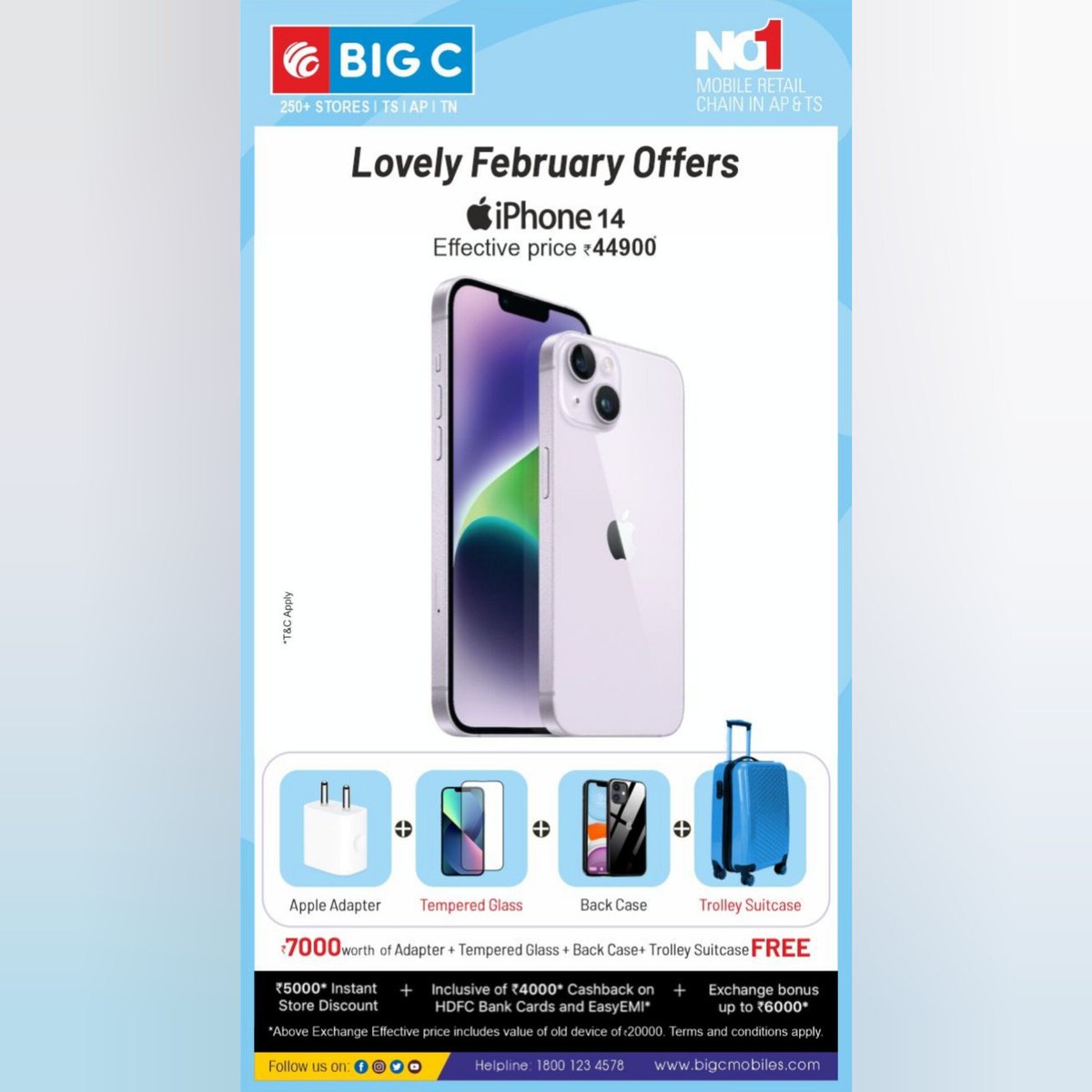 BigC Mobiles on Twitter: "Hurry Up!! Lovely February Offer on Iphone 14 with an Effective Price ...