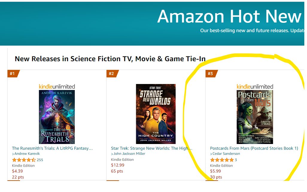 Sam Robb on Twitter: "Pop on over to get your copy of "Postcards from Mars" and help us get a #1 ...