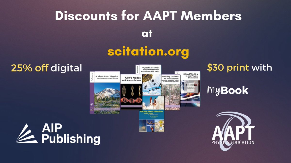 AAPT on Twitter: "AAPT Members, did you know you can access any book published by @AIP ...