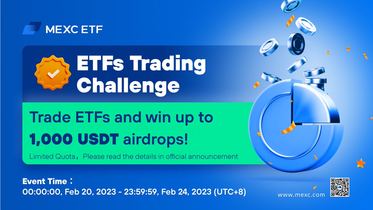 MEXC_NA 🌎 on Twitter: "ETFs Trading Challenge 🔹Trade ETFs and win up to 1,000 USDT Airdrops ...