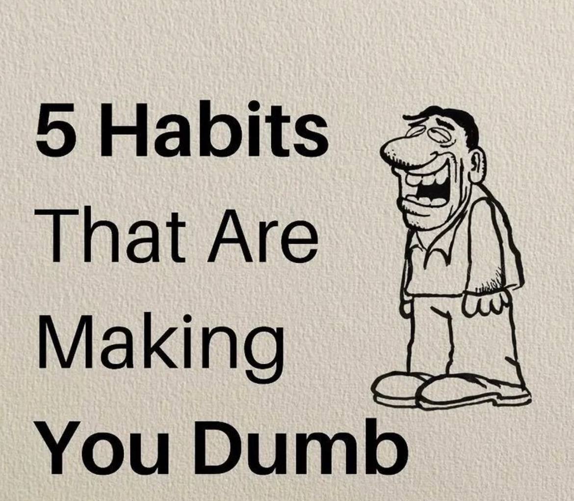 5 HABITS THAT ARE MAKING YOU DUMB: - Thread from Sosa | Anxiety Coach ...