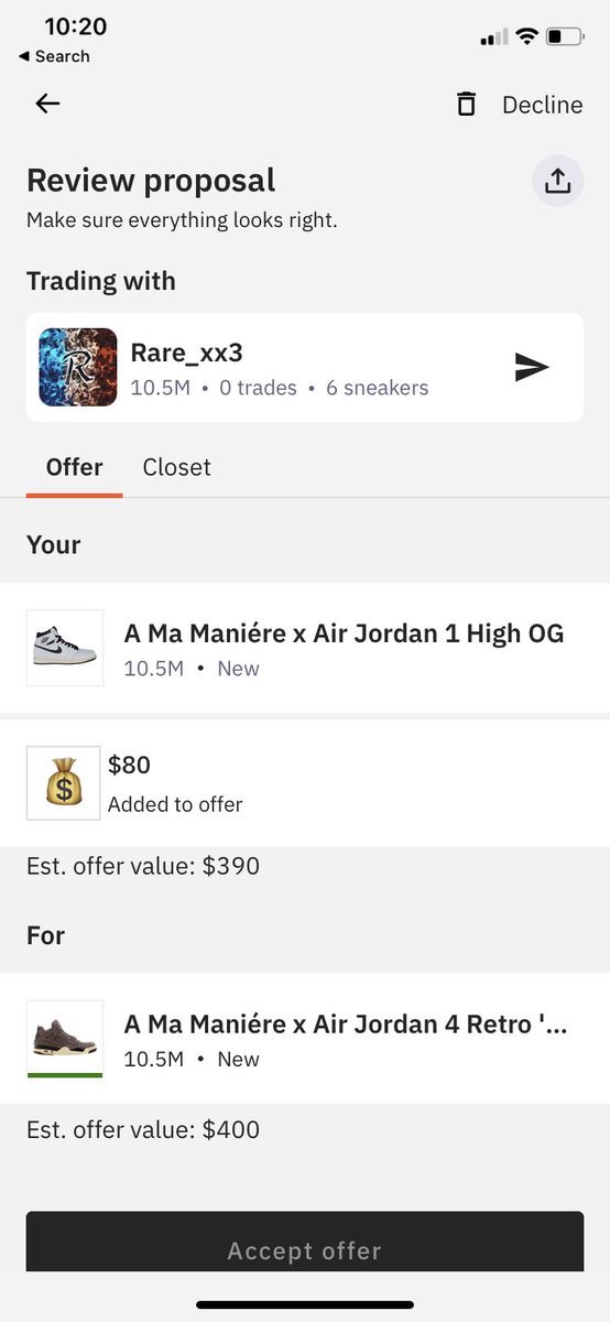 Tradeblock - #1 Sneaker Trading App on Twitter: "Anyone want to trade their DS AMM1s (10.5M ...