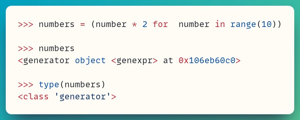 Day 7 ––– ––– Generator ––– So, the term generator is used to refer to ...