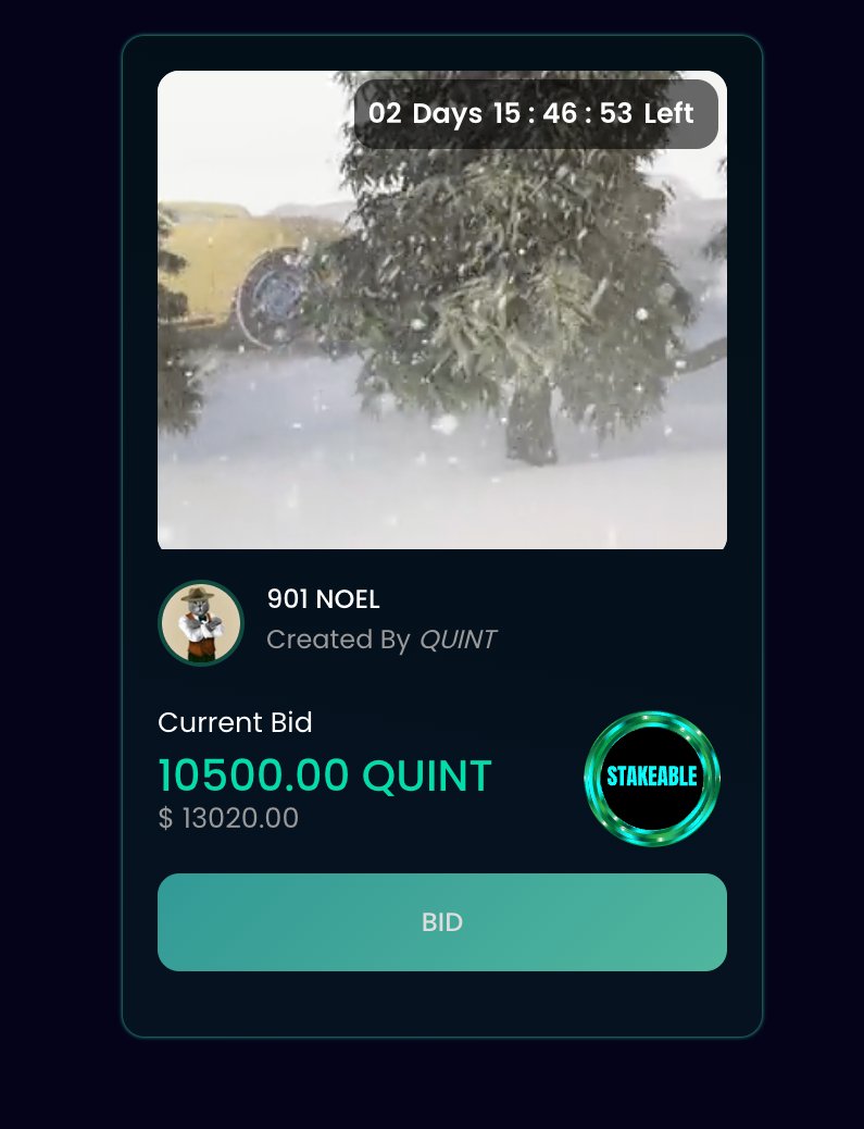 Quint on Twitter: "Celebrate Quint's NFT staking launch with an incredibly special NFT ...