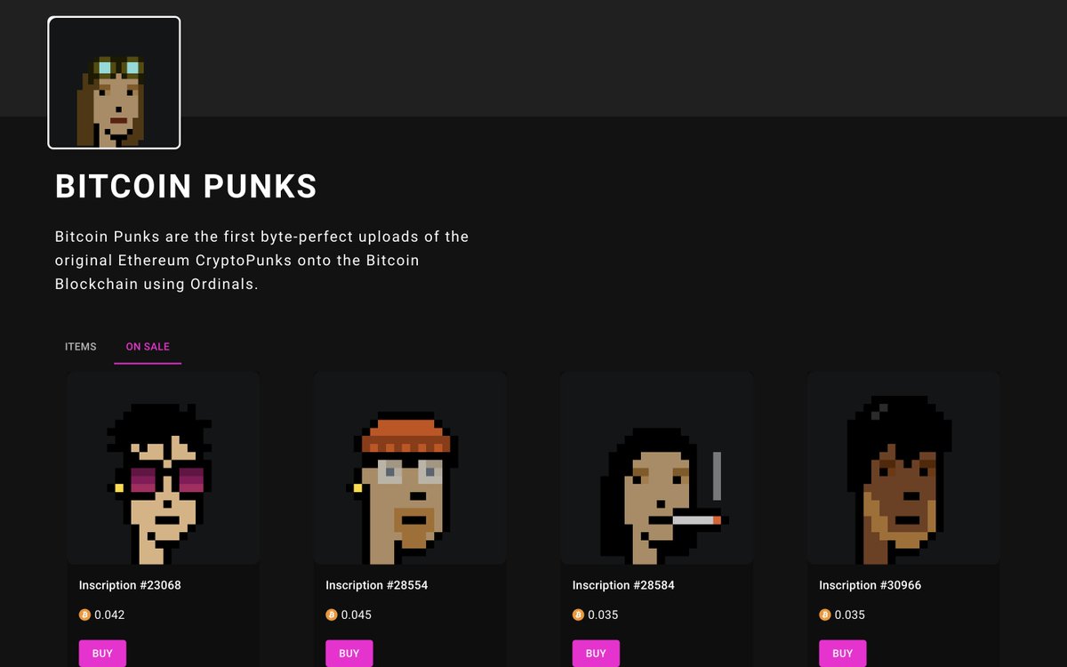 Ordswap.io - Trustless Ordinals Market on Twitter: "Floor price for Bitcoin Punks is 0.035 BTC ...