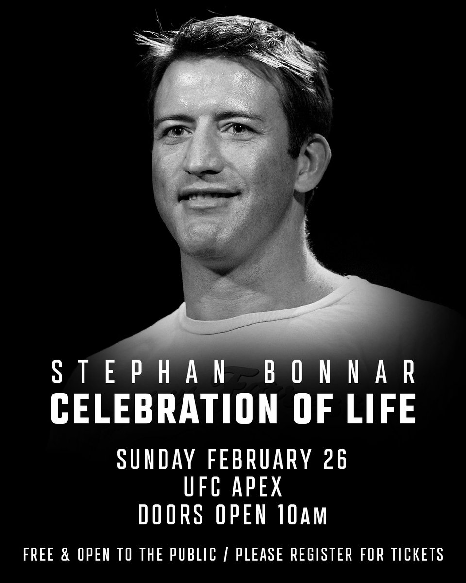 Join us in celebrating the life of Stephan Bonnar this Sunday, February ...