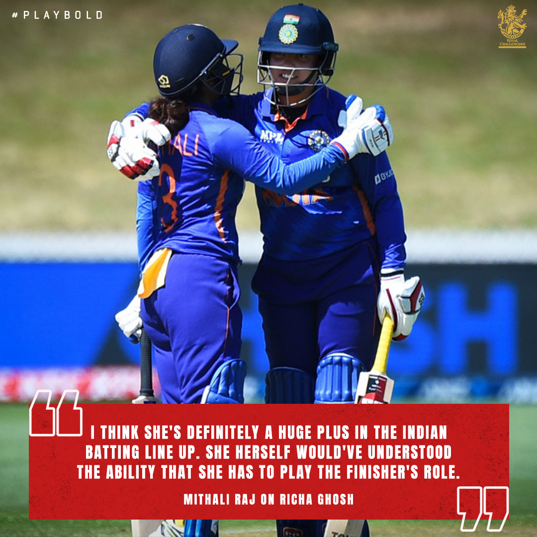 Royal Challengers Bangalore on Twitter: "Same Mithali, same! 👀 She would definitely be a huge ...