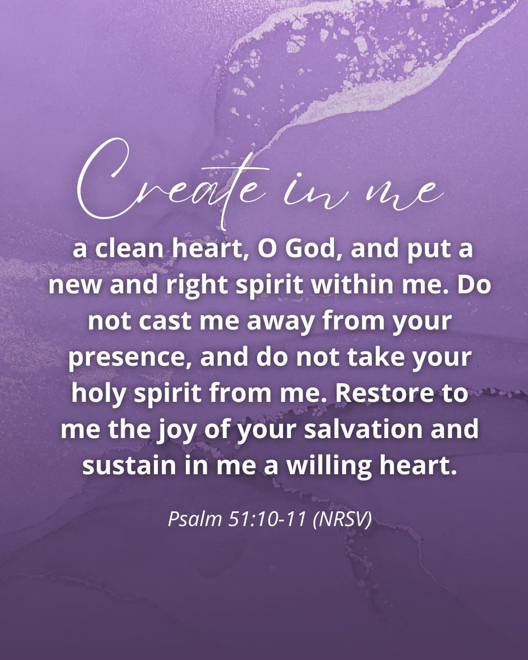 Psalm 51 Psalm 51 Create In Me A Clean Heart" Art Board Print For