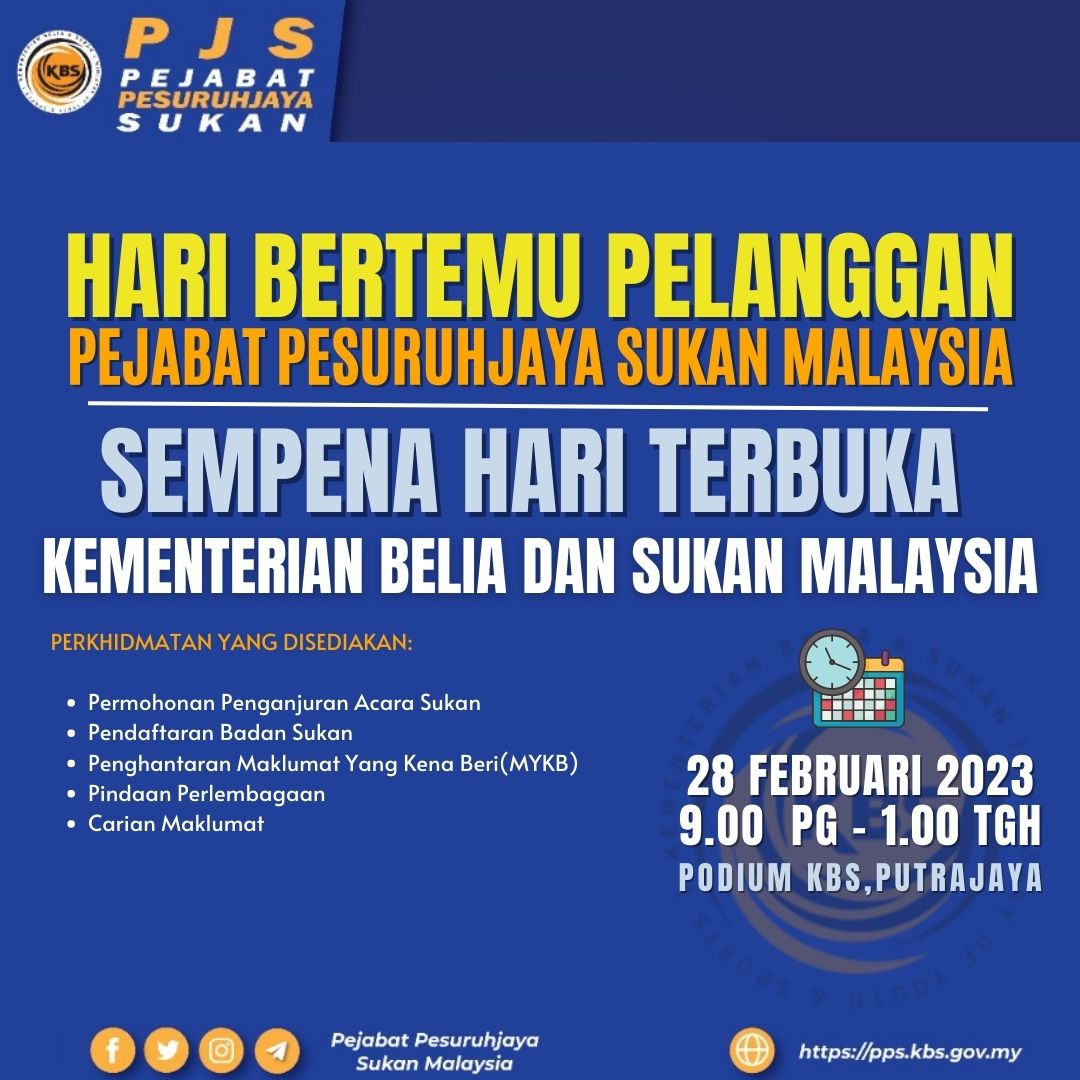KBSMalaysia on Twitter: "RT @PejabatSukan: Hari Bertemu Pelanggan Pejabat Pesuruhjaya Sukan ...