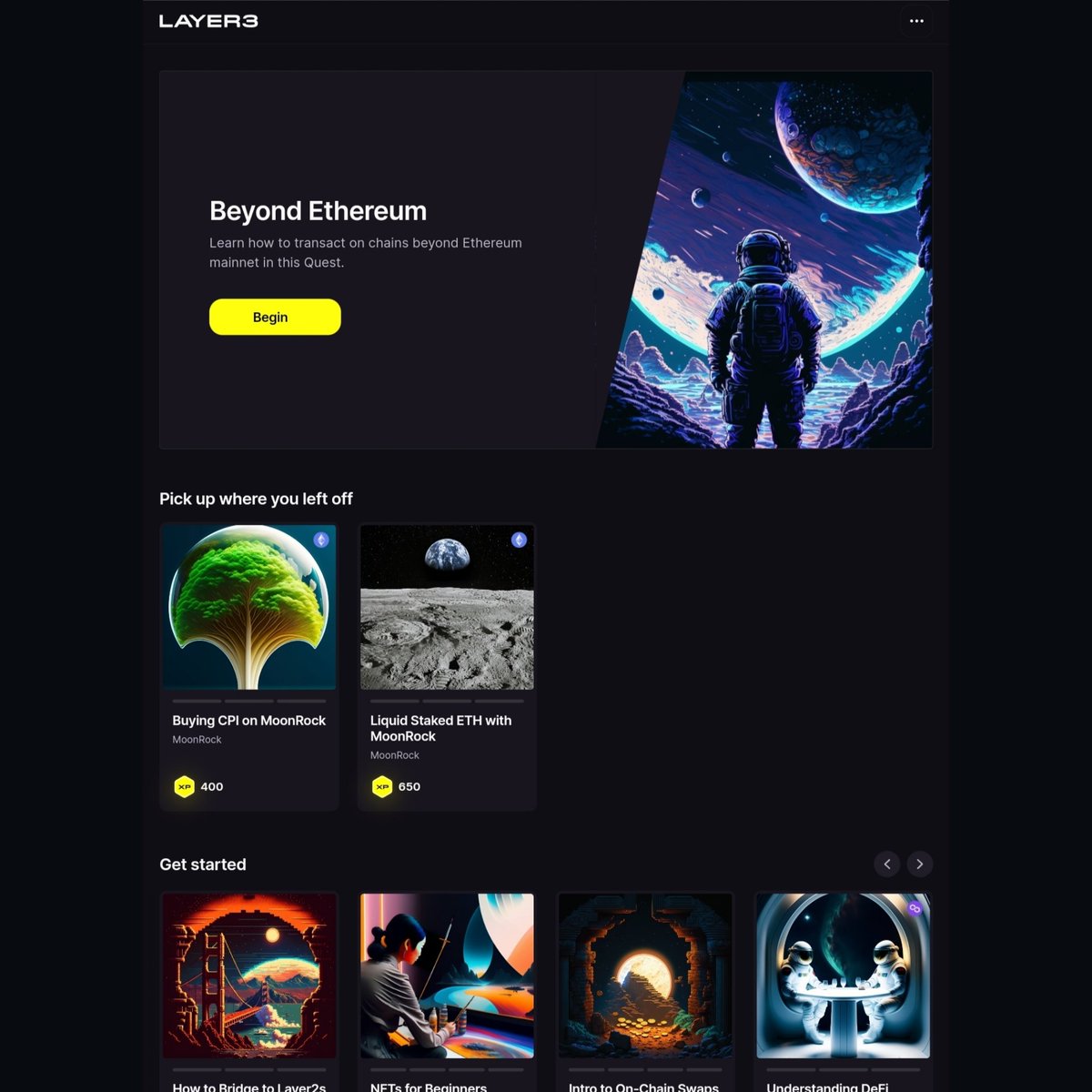 CryptoDuck.bnb 🔴 on Twitter: "Layer3 อัพเดตเว็บใหม่ และเพิ่มเควสใหม่ๆ เข้ามา 👉 https://beta ...