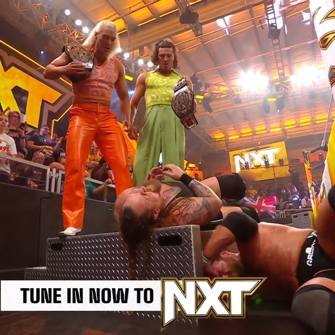 WWE on Twitter: "😬😬😬 #PrettyDeadly just sent #Gallus a painful message... #WWENXT"