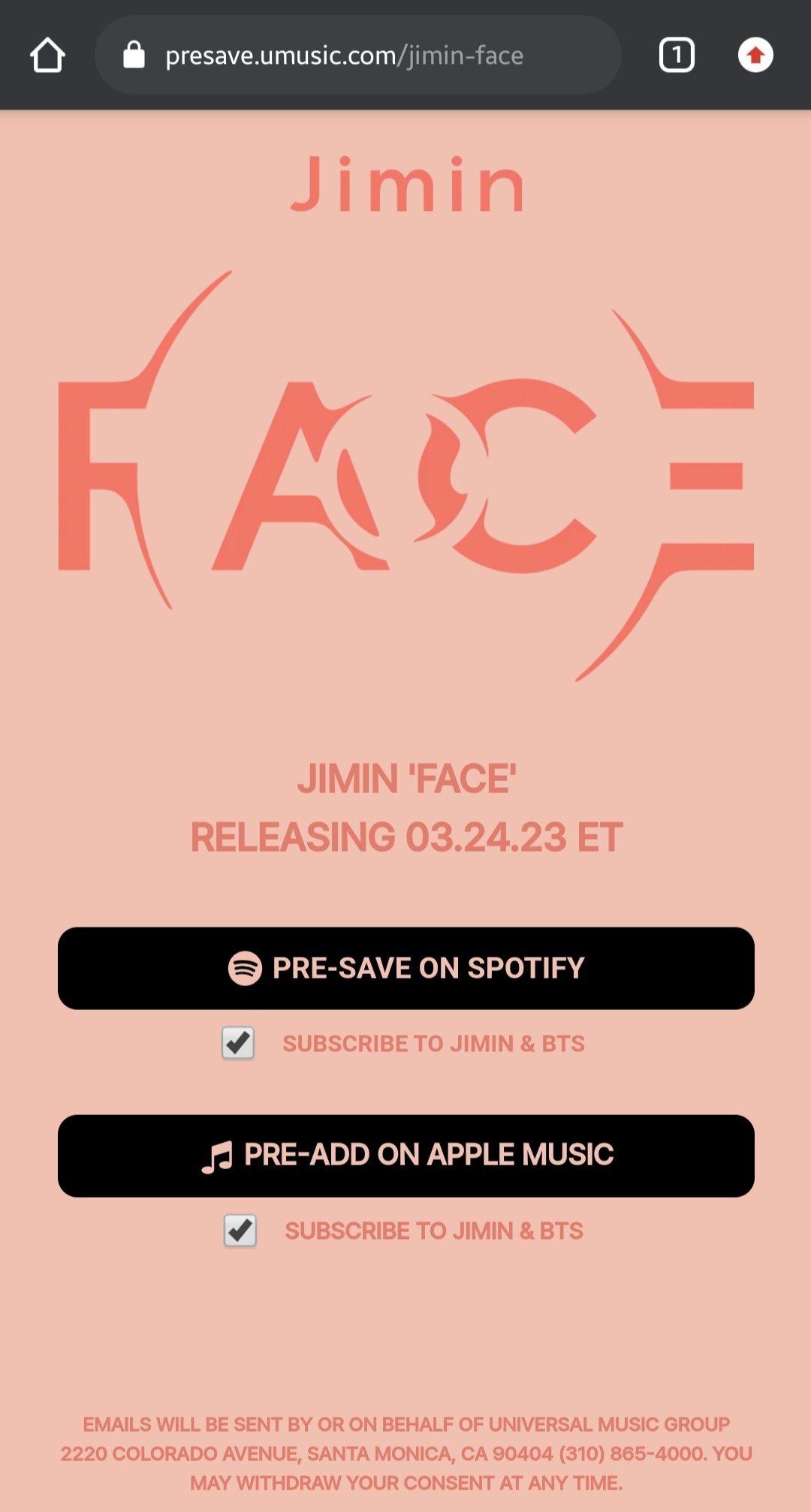 Jimin Global 🌍 On Twitter Face Is Coming Pre Save Face By Jimin Now