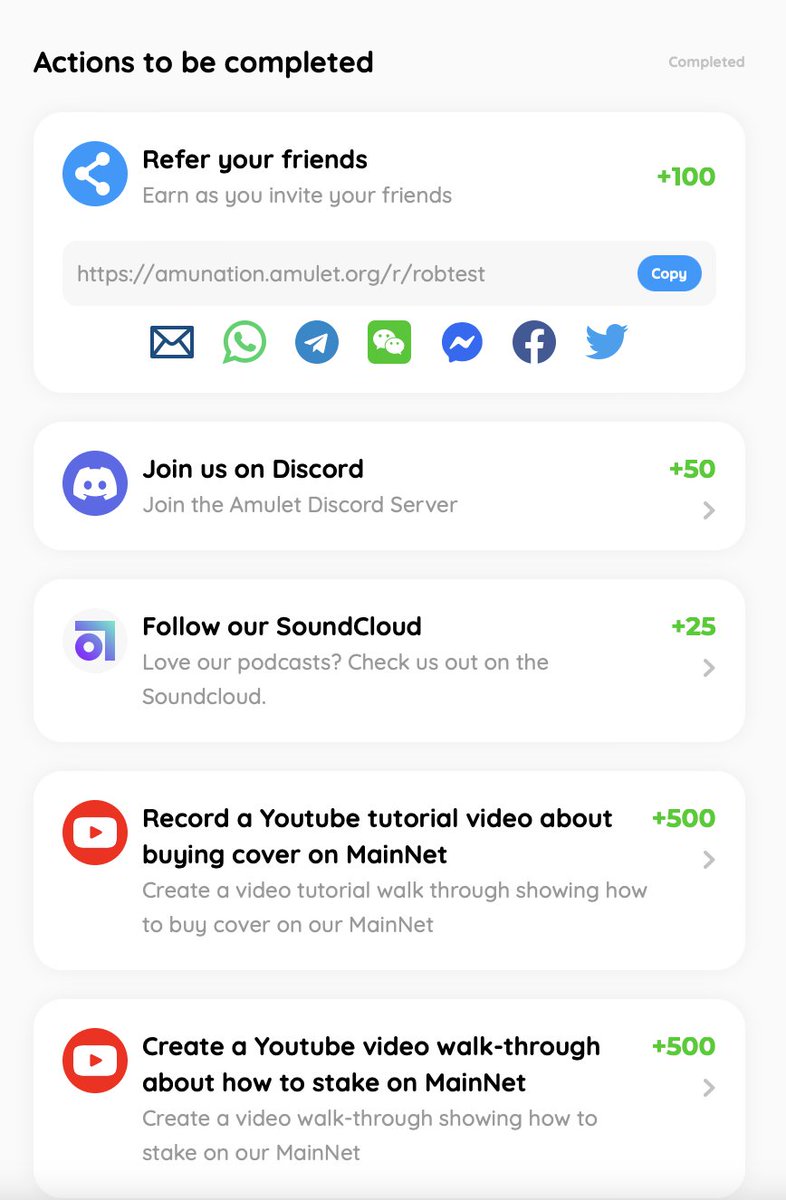 Amulet Protocol on Twitter: "February on AmuNation app: 🆕 New tasks added 🤑 Referral points ...