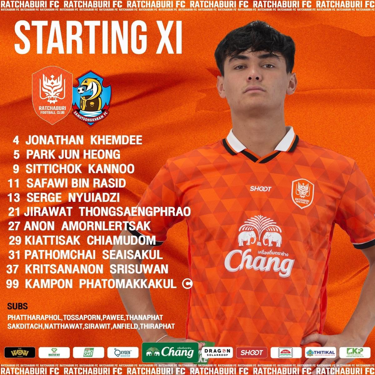 สาวกราชันมังกร on Twitter: "Ratchaburi line up : Kampon(C), Jonathan, Park, Jirawat, Pathomchai ...