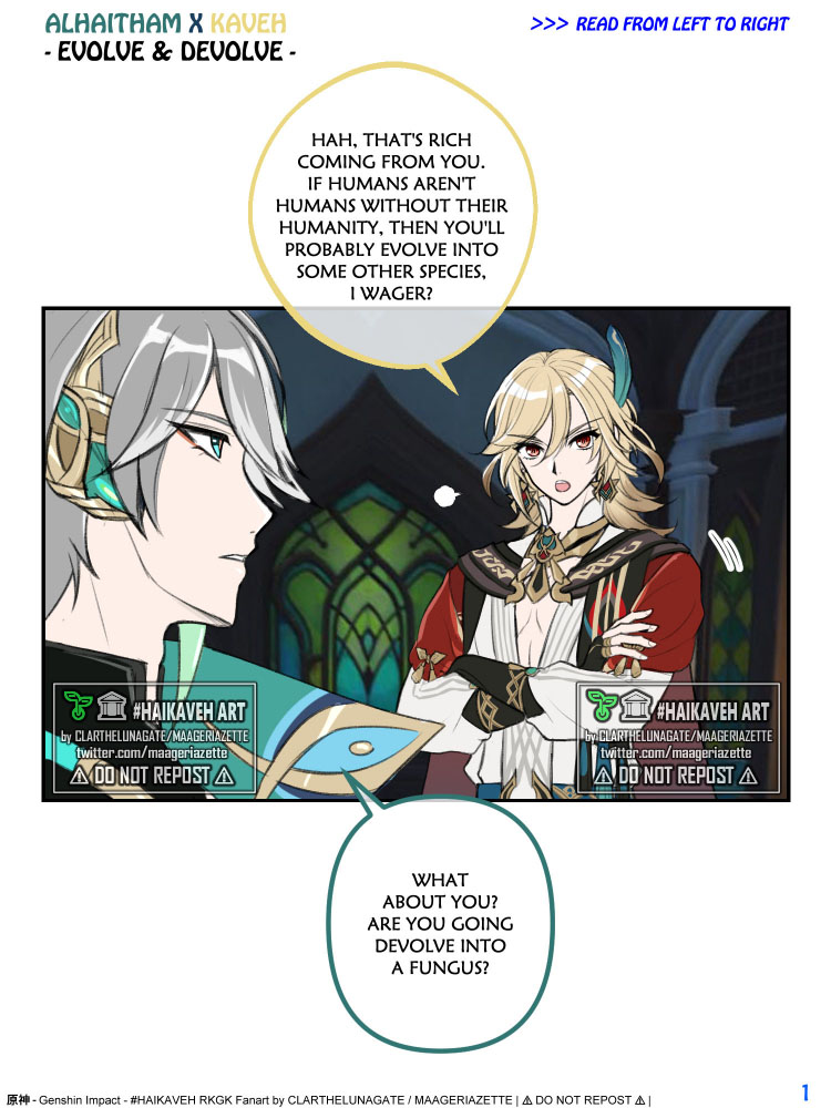 Maageriazette🌱🏛 on Twitter: "- Evolve & Devolve - Did a parody of the event on Alhaitham's story ...